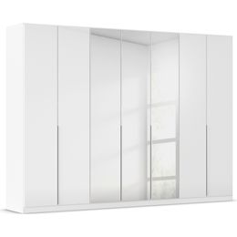 Dreht&uuml;renschrank OTTO HOME "Kleiderschrank Kleiderschr&auml;nke Schrank Garderobe AGORDO mit Glasfront", wei&szlig; (alpinwei&szlig;, glas kristallwei&szlig;), B:315cm H:229cm T:54cm, Holzwerkstoff, Schr&auml;nke, Dreht&uuml;renschrank, durchdachte Innenausstattung, in 8 Breiten und 2 H&ouml;hen MADE IN GERMANY