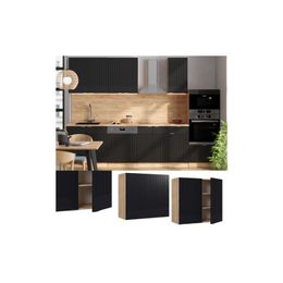 VICCO H&auml;ngeschrank Fame-Line Eiche Schwarz gestreift 80 cm