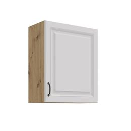 K&uuml;chen-Preisbombe H&auml;ngeschrank 60 cm Stilo Weiss + Eiche Artisan K&uuml;chenzeile K&uuml;chenblock K&uuml;che