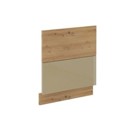 K&uuml;chen-Preisbombe Frontblende f&uuml;r integrierten Geschirrsp&uuml;ler 60 cm Eiche Artisan Cappuccino Glanz