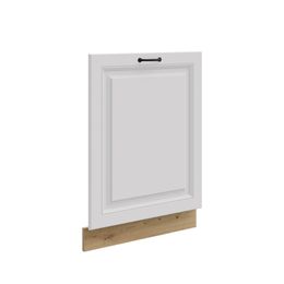 K&uuml;chen-Preisbombe Frontblende f&uuml;r vollintegrierten Geschirrsp&uuml;ler 60 cm Stilo Wei&szlig; + Eiche Artisan