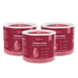 KatKare Vital Snacks Urinary Ease - Knusperkissen f&uuml;r das Harnwegssystem Deiner Katze mit blasensch&uuml;tzenden Wirkstoffen, Superfoods, Postbiotika und Omega-3 3x150 g