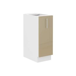 K&uuml;chen-Preisbombe K&uuml;che Lara Cappuccino Hochglanz Unterschrank 30 cm Schrankauszug K&uuml;chenschrank