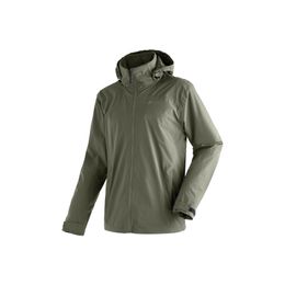 Regenjacke Maier Sports "Metor rec M", Herren, Gr. 66, moosgr&uuml;n, 100% Polyester, Jacken Regenjacke, Herren Jacke mit Kapuze, Windjacke wasserdicht atmungsaktiv, Reg. Fit