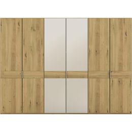 Kleiderschrank Musterring "Savona, Kleiderschrank, Schrank, Garderobe, teilmassiv Eiche", braun, B:300cm H:216cm, Schr&auml;nke, Kleiderschrank, T&uuml;ren in Bianco-Eiche massiv, Spiegel-/Glast&uuml;ren, verschiedene Gr&ouml;&szlig;en