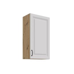 K&uuml;chen-Preisbombe H&auml;ngeschrank 50-90 cm Stilo Weiss + Eiche Artisan K&uuml;chenzeile K&uuml;chenblock K&uuml;che
