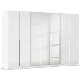 Dreht&uuml;renschrank OTTO HOME "Kleiderschrank Kleiderschr&auml;nke Schrank Garderobe AGORDO mit Glasfront", wei&szlig; (alpinwei&szlig;, glas kristallwei&szlig;), B:315cm H:210cm T:54cm, Holzwerkstoff, Schr&auml;nke, Dreht&uuml;renschrank, durchdachte Innenausstattung, in 8 Breiten und 2 H&ouml;hen MADE IN GERMANY