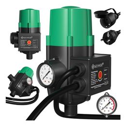 Kesser&reg; Pumpensteuerung mit Baranzeige mit Kabel 10 bar Druckw&auml;chter elektrisch Druckschalter &uuml;berwacht den Wasserdruck - automatisches Ein- und Ausschalten