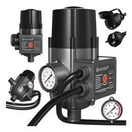 Kesser&reg; Pumpensteuerung mit Baranzeige mit Kabel 10 bar Druckw&auml;chter elektrisch Druckschalter &uuml;berwacht den Wasserdruck - automatisches Ein- und Ausschalten