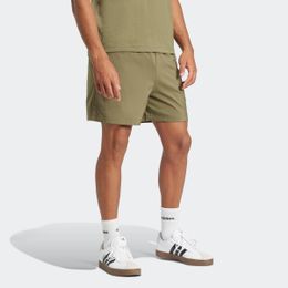 Shorts adidas Sportswear "ESSENTIALS SMALL LOGO CHELSEA", Herren, Gr. L, N-Gr, gr&uuml;n (olive strata, schwarz, normal, gr.), Obermaterial: 100% Polyester, Hosen Shorts
