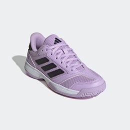 Hallenschuh adidas Performance "LIGRA 8 INDOOR KIDS", Jungen, Gr. 38, wei&szlig; (powder plum, core schwarz, cloud wei&szlig;), Synthetik, Textil, Schuhe Hallenschuh, geeignet f&uuml;r jeden Hallensport, Indoorschuhe f&uuml;r Kinder & Jugendliche