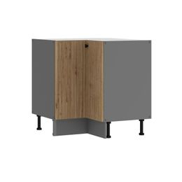 K&uuml;chen-Preisbombe K&uuml;che AVA Artisan Eckunterschrank 90X90 cm Lamellenoptik K&uuml;chenzeile Einbauk&uuml;che