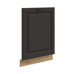 K&uuml;chen-Preisbombe Frontblende f&uuml;r vollintegrierten Geschirrsp&uuml;ler 60 cm Stilo Grau + Eiche Artisan