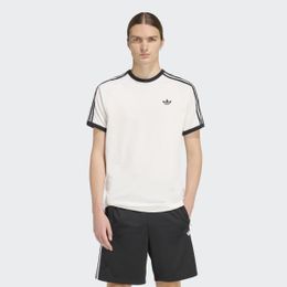 T-Shirt adidas originals "3-STREIFEN", Herren, Gr. L, wei&szlig;, Obermaterial: 100% Baumwolle, Rundhals, Shirts T-Shirt