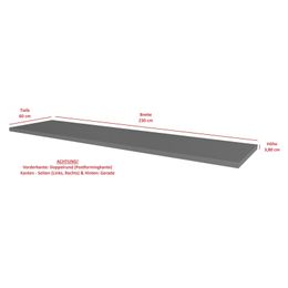 K&uuml;chen-Preisbombe Arbeitsplatte 230cm 38mm Anthrazit matt K&uuml;che Nessa Scandi Old Style Ava-AR Luna