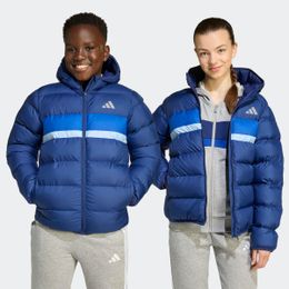 Steppjacke adidas Sportswear "KUNSTDAUNEN KINDER", Damen, Gr. 176, dunkelblau, royal blau, glow blau, Obermaterial: 100% Polyester. Wattierung: 100% Polyester, Jacken Steppjacke