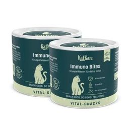 KatKare Vital Snacks Immuno Bites - Knusperkissen f&uuml;r das Immunsystem Deiner Katze mit Superfoods, wertvollen Aminos&auml;uren, Antioxidantien und Omega-3 2x150 g
