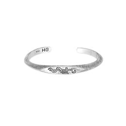 Armreif HAZE & GLORY "Armband Armreif - Sword Bangle 925 Silber" Gr. 180, silber, Armb&auml;nder, Herren, Silber 925 (Sterlingsilber), Armreif