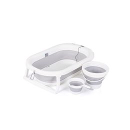 Chipolino Babybadewanne Spa faltbar, Eimer, Sp&uuml;lbecher, integriertes Thermometer grau