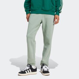 Sporthose adidas originals "TREFOIL ESSENTIALS", Herren, Gr. S, N-Gr, silber (silber gr&uuml;n, normal, gr.), Obermaterial: 70% Baumwolle, 30% Polyester, Hosen Sporthose, schmale Passform, mit flauschiger Innenseite, mit Rippb&uuml;ndchen