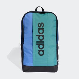 Rucksack adidas Performance "LINEAR COLOURBLOCKING", schwarz (dunkelblau, powder teal, blau fusion, schwarz), Rucks&auml;cke, Damen, Obermaterial: 100% Polyester, Rucksack