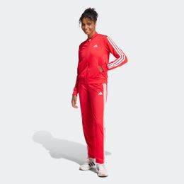 Trainingsanzug adidas Sportswear "DAYREADY", Damen, Gr. M, rot (pure ruby, wei&szlig;), Obermaterial: 100% Polyester, Sportanz&uuml;ge Trainingsanzug, Topseller