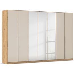 Dreht&uuml;renschrank OTTO HOME "Kleiderschrank Kleiderschr&auml;nke Schrank Garderobe AGORDO mit Glasfront", beige (eiche artisan, glas beige (champagner)), B:315cm H:210cm T:54cm, Holzwerkstoff, Schr&auml;nke, Dreht&uuml;renschrank, durchdachte Innenausstattung, in 8 Breiten und 2 H&ouml;hen MADE IN GERMANY