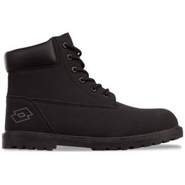 Schn&uuml;rboots Lotto, Damen, Gr. 44, schwarz, Synthetik, Textil, Schuhe Schn&uuml;rboots, - mit weich gepolsterter Kante