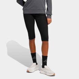 Trainingstights adidas Sportswear "SEASONAL ESSENTIALS RIB CAPRI LEGGINGS", Damen, Gr. L, N-Gr, schwarz, normal, gr., Obermaterial: 45% Baumwolle, 45% Viskose, 10% Elasthan, Hosen Trainingstights