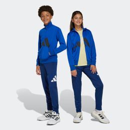 Trainingsanzug adidas Sportswear "ESSENTIALS CLIMACOOL KIDS", Damen, Gr. 176, blau (royal blau, schwarz), Obermaterial: 100% Polyester, Sportanz&uuml;ge Trainingsanzug