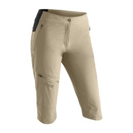 Outdoorhose Maier Sports "Inara slim Capri Vario", Herren, Gr. 46, Normalgr&ouml;&szlig;en, hellbraun, 90% Polyamid, 10% Elasthan, Hosen Outdoorhose, Damen Wanderhose, elastische Funktionshose mit 4 Taschen, Slim Fit