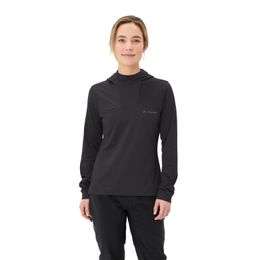 Kapuzensweatshirt Vaude "WOMEN'S QIMSA HOODY", Damen, Gr. 40, schwarz, Obermaterial: 89% Polyester, 11% Elasthan, Sweatshirts Kapuzensweatshirt, f&uuml;r Outdoor-Aktivit&auml;ten, aus elastischem Material, vorgeformte &Auml;rmel