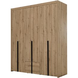 Kleiderschrank GAMI "TREVOR", eiche artisan nachbildung, B:181cm H:215cm T:60cm, Holzwerkstoff, Schr&auml;nke, Kleiderschrank, Praktischer Stauraum mit gro&szlig;er Kapazit&auml;t