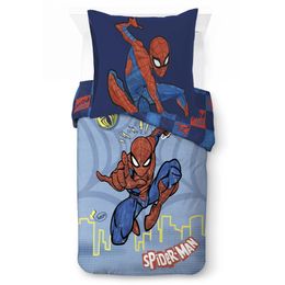Kinderbettw&auml;sche MARVEL "MARVEL Spiderman Bettbezug-Set 135x200 cm + Kissenbezug 80x80 cm", blau, B/L: 137cm x 200cm, 1 Stk., 1 Stk., Washed Cotton, B/L: 80cm x 80cm, 2 tlg., Washed Cotton, Obermaterial: 100% Baumwolle, Bettw&auml;sche, Kinderbettw&auml;sche, 100 % Baumwolle, maschinenwaschbar, wendbar