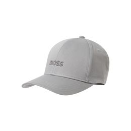 Baseball Cap BOSS "Zed", Damen, silber 047, Twill, Baumwolle, unifarben, Caps Baseball Cap, mit Logostickerei, Unisex