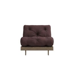 Daybett Karup Design "Roots Sofa Bed, Schlafsofa, Daybett, Bettfunktion, FSC-Massivholz", braun, B:90cm H:85cm, Bezug: 80% Baumwolle, 20% Polyester, Daybetten, Daybett, Inkl. Futonmatratze. Mehrere Gr&ouml;&szlig;en & Farben, Made in Europe