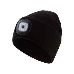 Beanie Chillouts "ChillLight Hat", Kinder, Gr. - (47/55), schwarz, Feinstrick, Materialmix, M&uuml;tzen Beanie, M&uuml;tze mit integriertem Licht