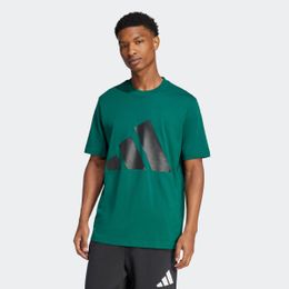 T-Shirt adidas Sportswear "ESSENTIALS BIG LOGO", Herren, Gr. XXL, gr&uuml;n (collegiate gr&uuml;n, schwarz), Obermaterial: 100% Baumwolle, normal, Rundhals, Shirts T-Shirt, klassische Silhouette, mit Rundhalsausschnitt