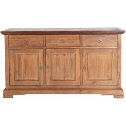 Sideboard Sit "Seadrift", beige (natur), B:148cm H:83cm T:44cm, Massivholz, Recyceltes Altholz, Sideboards, Sideboard, aus recyceltem Altholz Teak, Shabby Chic, Vintage