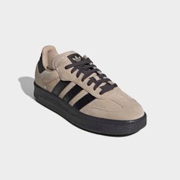 Sneaker adidas originals "SAMBA XLG", Damen, Gr. 46, stone khaki, core schwarz, utility schwarz, Leder, Synthetik, Schuhe Sneaker