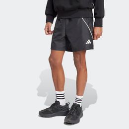 Shorts adidas Sportswear "STADIUM", Herren, Gr. XXL, N-Gr, schwarz-wei&szlig; (schwarz, sanftes wei&szlig;, normal, gr.), Obermaterial: 100% Polyester, Hosen Shorts, f&uuml;r Laufen und Freizeit, mit Rei&szlig;verschlusstaschen