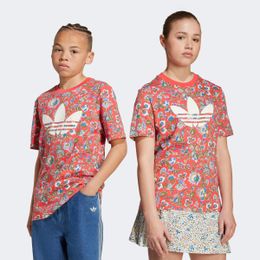 T-Shirt adidas originals "adidas originals X LIBERTY LONDON KIDS", Jungen, Gr. 158, semi lucid rot, multicolor, Obermaterial: 100% Baumwolle, Rundhals, Shirts T-Shirt, lockerer Schnitt, mit Rundhalsausschnitt, mit Allover-Print