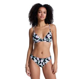 Triangel-Bikini Roxy "Printed Essentials", Damen, Gr. XL, Cup B, anthrazit spring charming sma, Obermaterial: 85% Microfaser, 15% Elasthan;, Bikini-Sets Triangel-Bikini