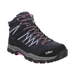 Wanderschuh CMP "KIDS RIGEL MID WP TREKKING SHOES", Jungen, Gr. 40, titanio, skyway, Leder, Schuhe Wanderschuh, wasserdicht