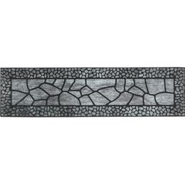 Stufenmatte ANDIAMO "Outdoor, 2er Set", grau, B:24cm H:6mm L:90cm, Obermaterial: 100% Gummi, Teppiche, Stufenmatte, Outdoor-Stufenmatten, Stein Motiv, Gartenbereich, Au&szlig;enbereich