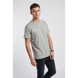 T-Shirt Hummel "HMLGO 2.0 T-SHIRT S/S", Herren, Gr. S (46), grau melange, Obermaterial: 100% Baumwolle, normal, Rundhals, Shirts T-Shirt
