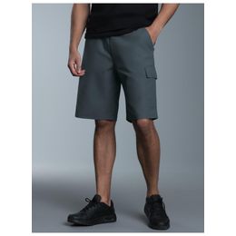 Jerseyhose TRIGEMA "TRIGEMA Cargo-Bermuda aus 100% Baumwolle", Damen, Gr. M, US-Gr&ouml;&szlig;en, grau (anthrazit), Web, 100% Baumwolle, Hosen Jerseyhose