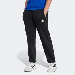 Sporthose adidas Sportswear "ESSENTIALS KIDS", Damen, Gr. 176, N-Gr, schwarz-wei&szlig; (schwarz, wei&szlig;,), Obermaterial: 71% Baumwolle, 29% Polyester, Hosen Sporthose, sportlicher Stil, f&uuml;r Kinder, aus Baumwolle und Polyester, Topseller