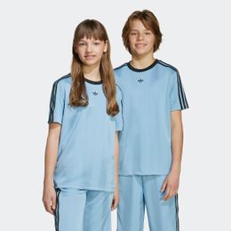 T-Shirt adidas originals "JACQUARD KIDS", Jungen, Gr. 158, schwarz (ash blau, schwarz), Obermaterial: 100% Polyester, Shirts T-Shirt, sportlicher Stil, lockere Passform, f&uuml;r Kinder und Teens