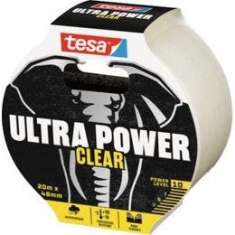 Tesa&reg; Montageband Ultra Power Clear, robust, temperatur-/wasser-/UV-best&auml;ndig, von Hand einrei&szlig;bar, 1 Rolle mit L 20 m x B 48 mm, transparent